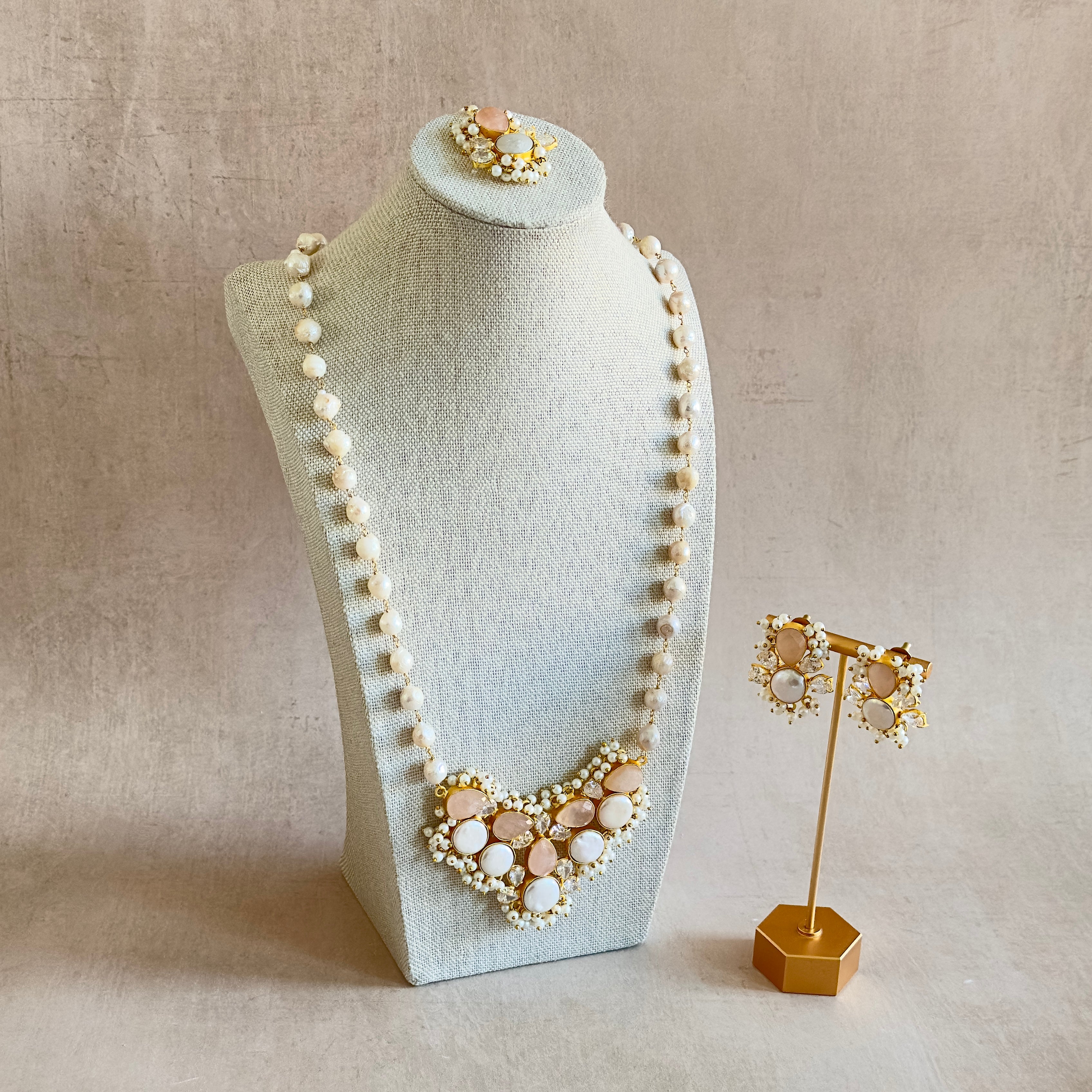 Camille Pink Pearl Mala Set | Ahseya & Co